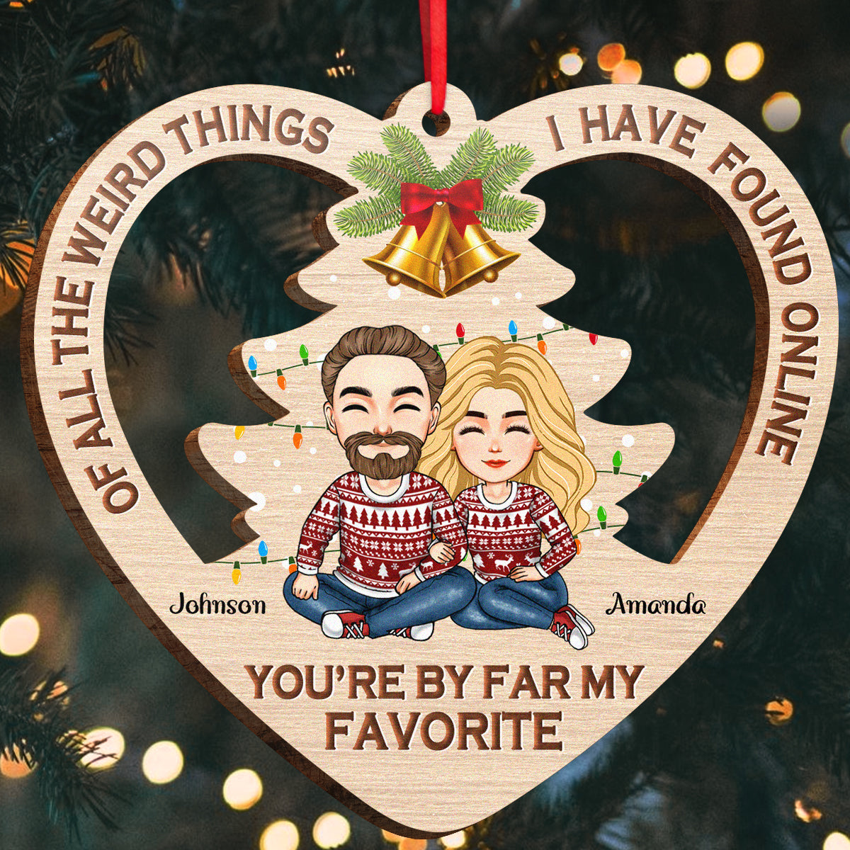 You're My Favorite - Customized Personalized Wooden Cutout Ornament ...