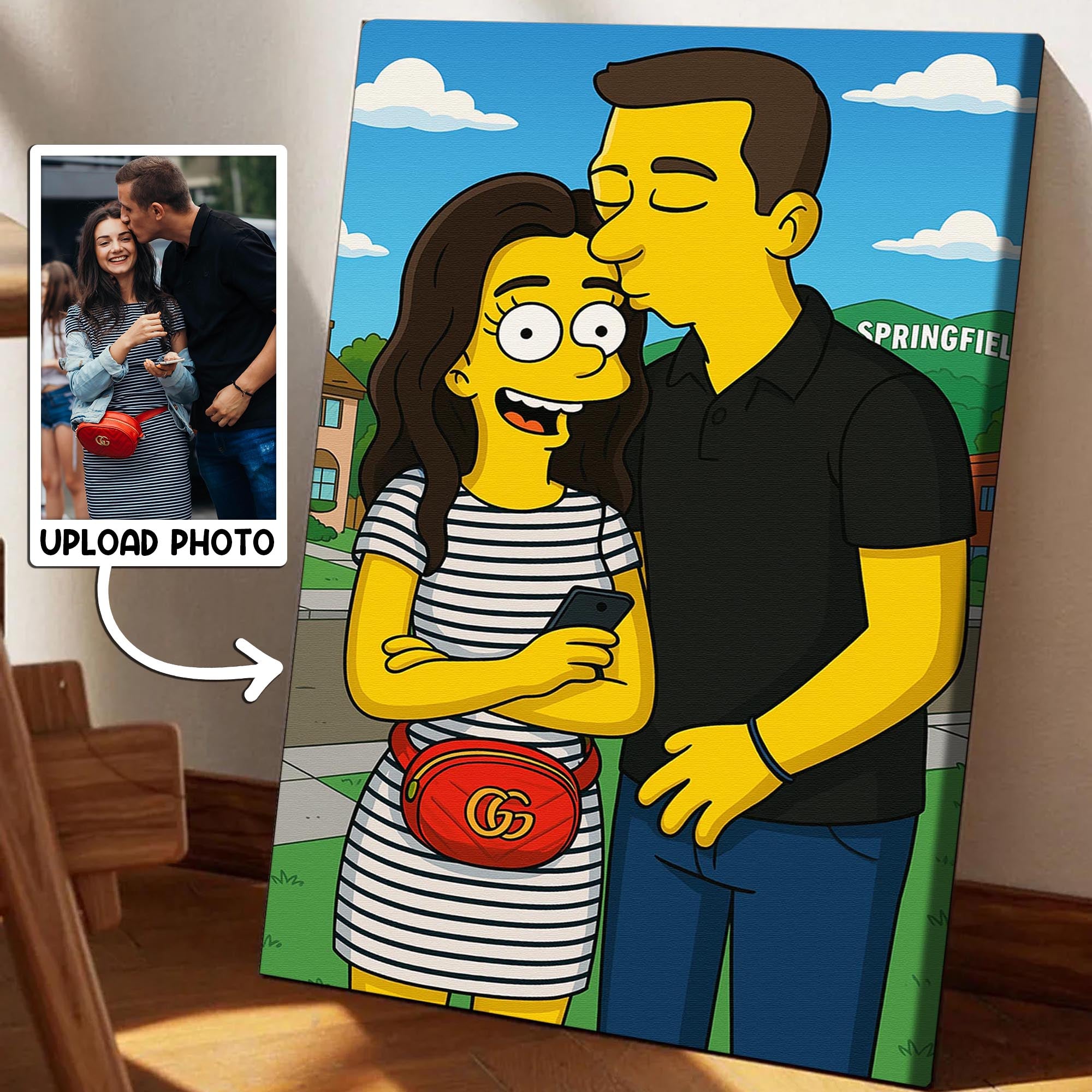 Simpsonize Your Photo - Turn Your Photo to Simpsons Canvas - Gift For ...