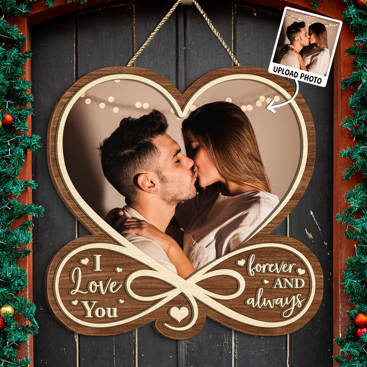 Heart Shaped Custom Photo Door Hanger - Personalized Door Signs - Gift ...