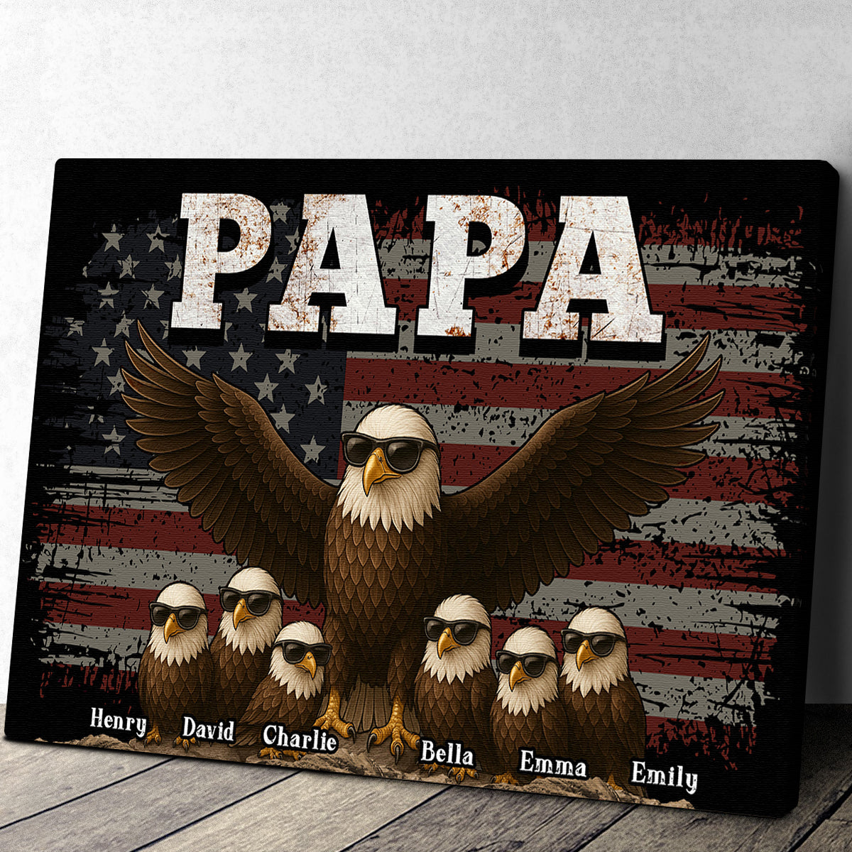 The Eagle Gang American Horizontal - Customized Personalized Canvas ...
