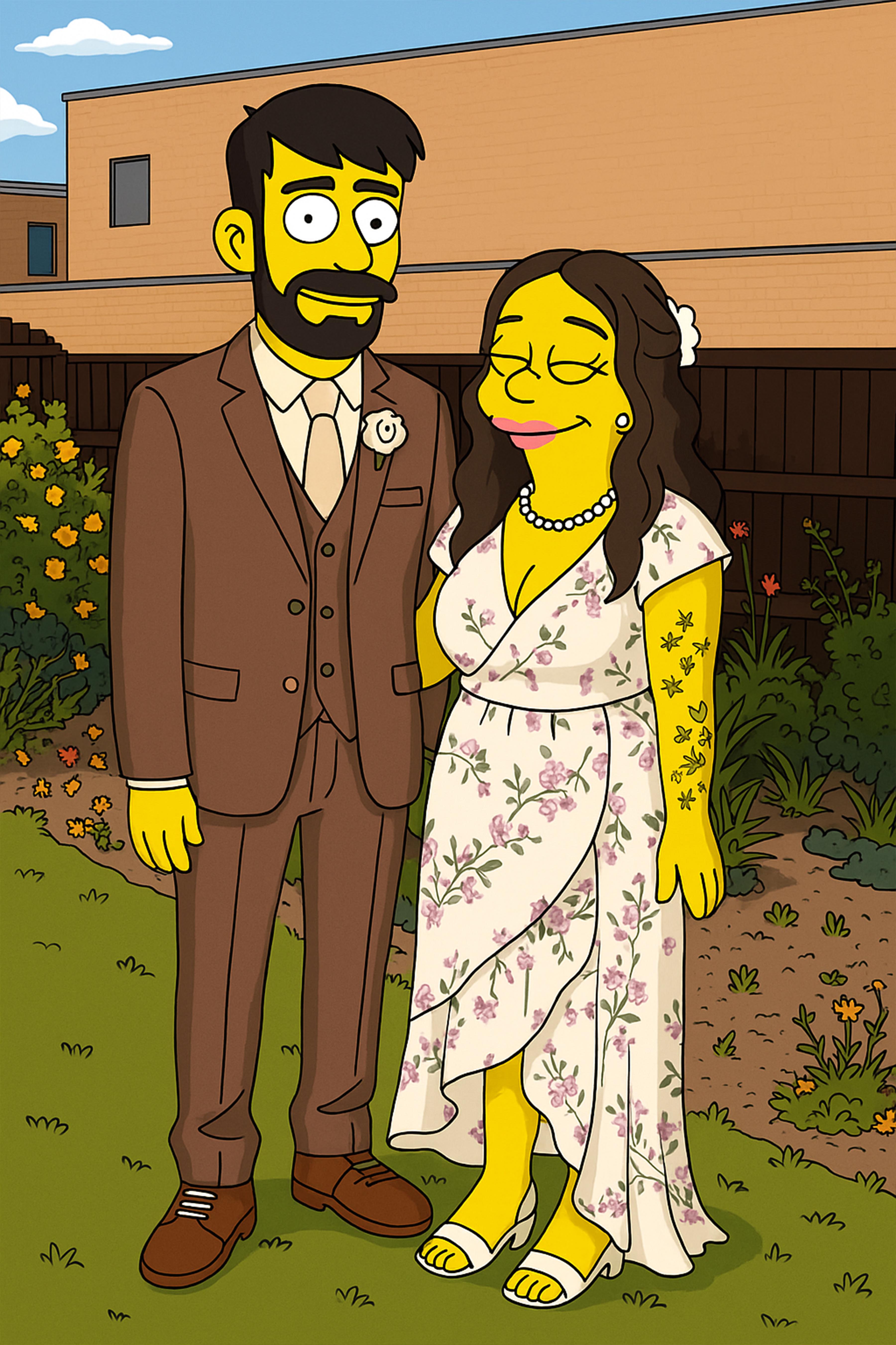 Simpsonize Couple Photo - Turn Your Photo to Simpsons Canvas - Gift Fo ...
