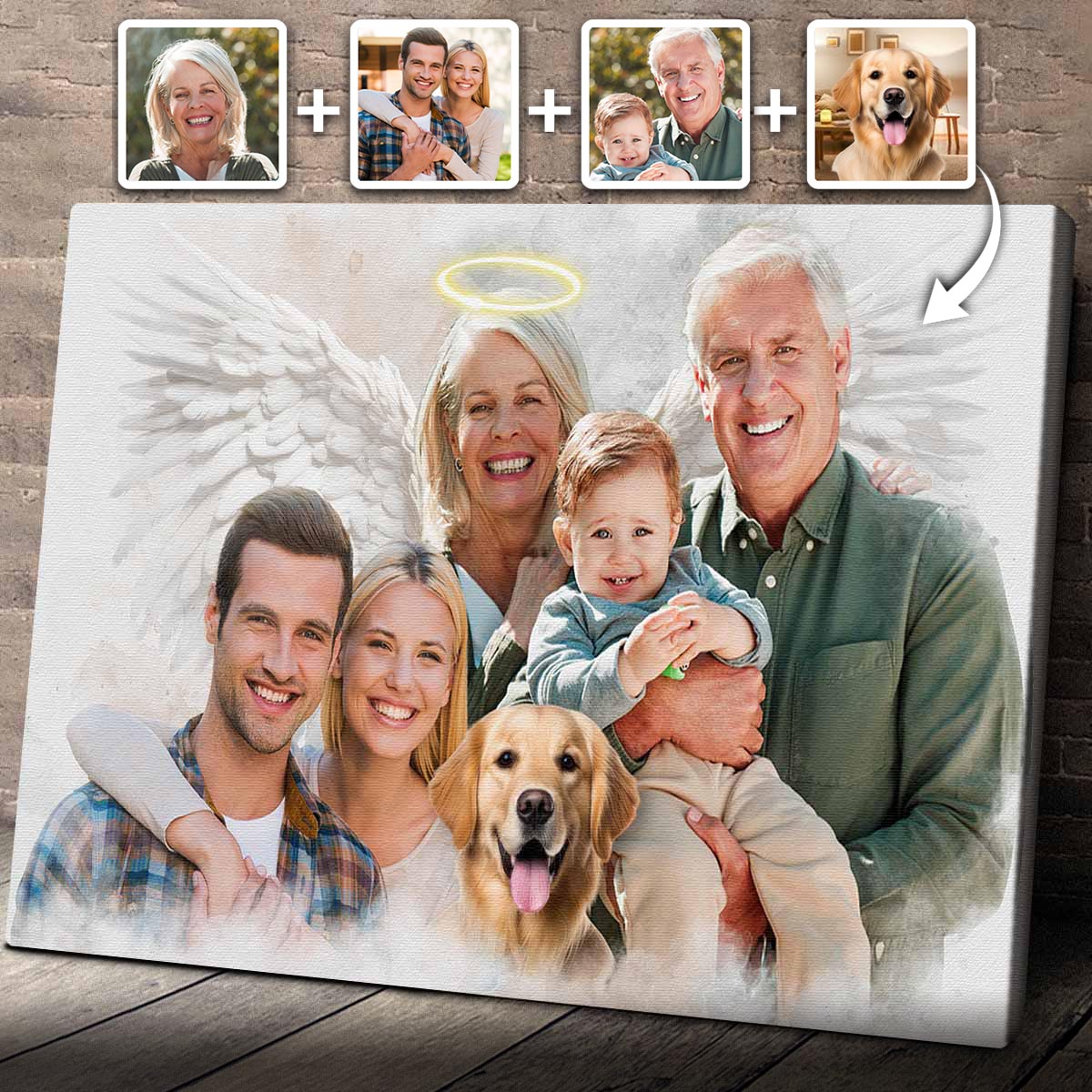 Custom Combine Photos Loved One From Different Images, Adding Halo & W ...