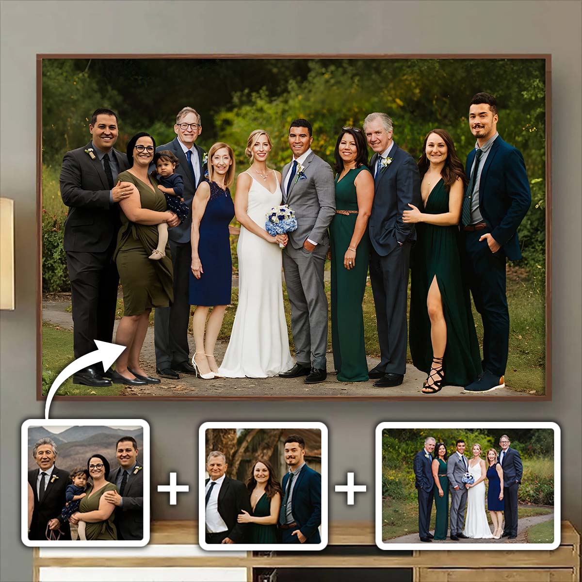 Custom Photos Horizontal Loved One Combined With Same Background - Per ...