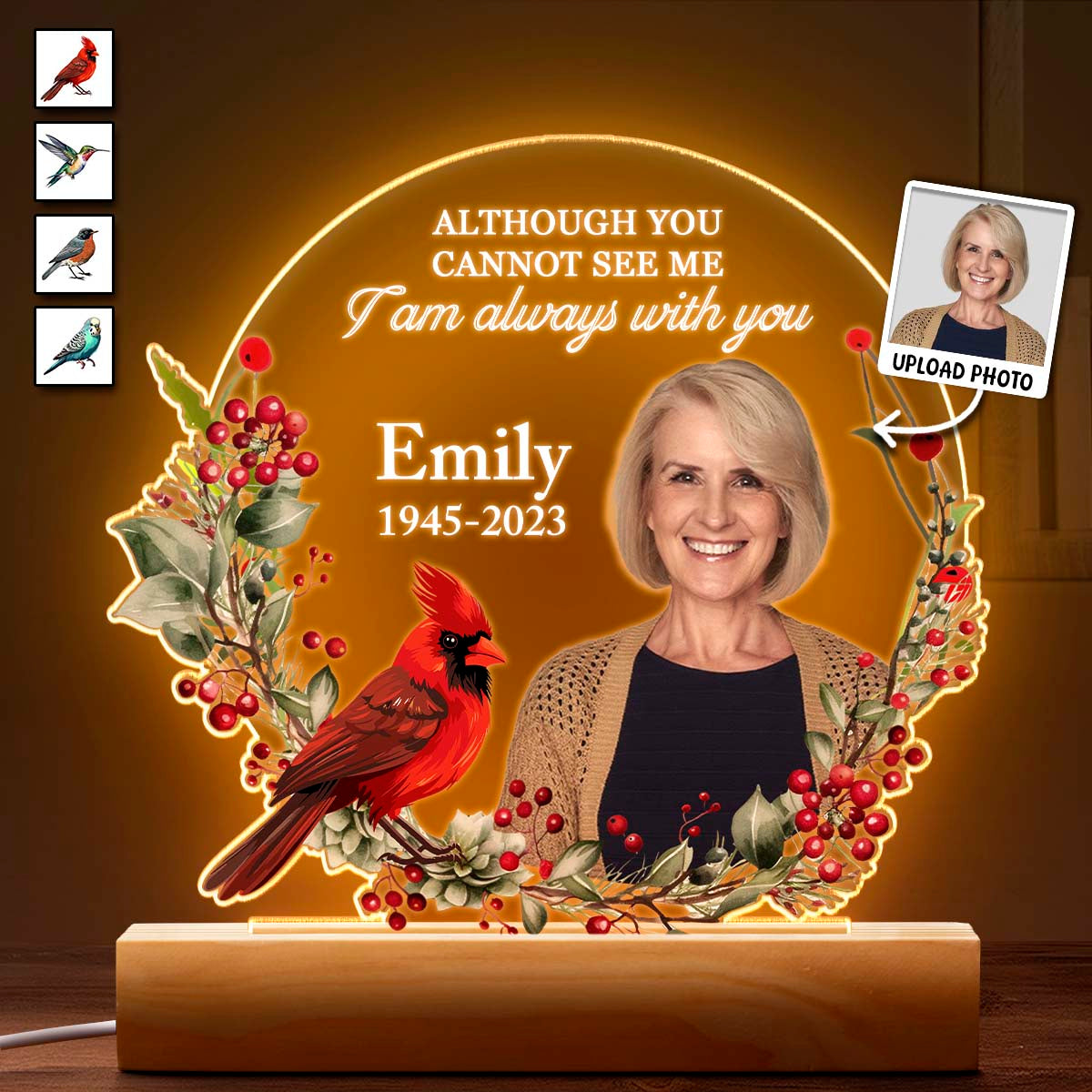 Always With You Memorial Light - Customized Personalized 3D LED Light ...