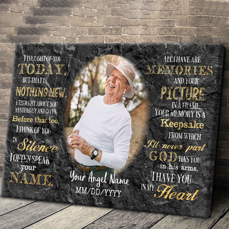 Custom Photo Personalized Canvas Memorial Wall Art Custom Canvas Print ...