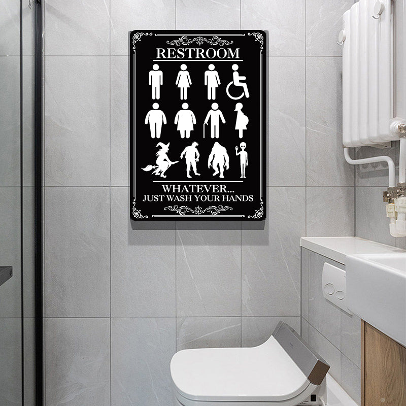 Whatever Just Wash Your Hands - Restroom Metal Sign - Home Decoration ...