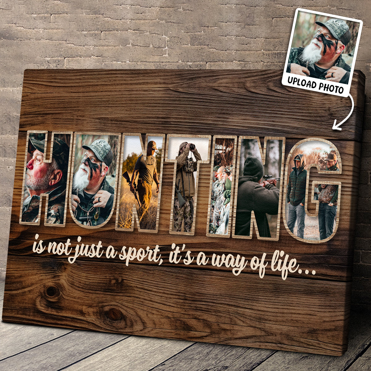 Personalized Deer Hunting Photo Collage Canvas - Personalized Customiz ...