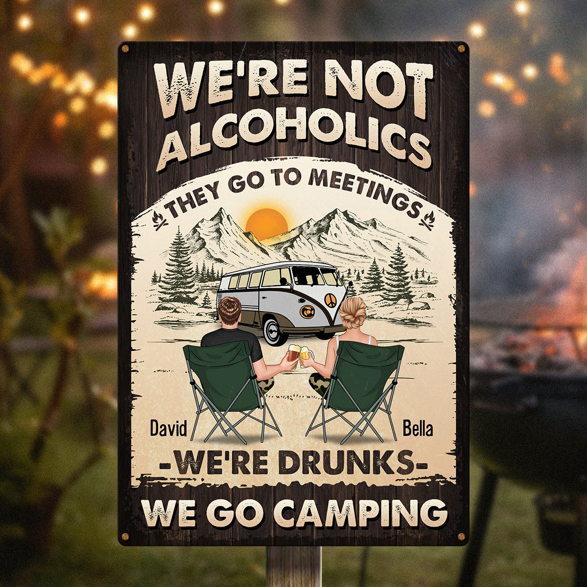 We Go Camping - Personalized Metal Sign - Gift For Camping Couple ...