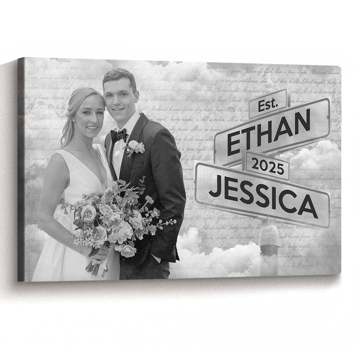 Custom Couple Photo Letter Theme - Personalized Customized Canvas ...
