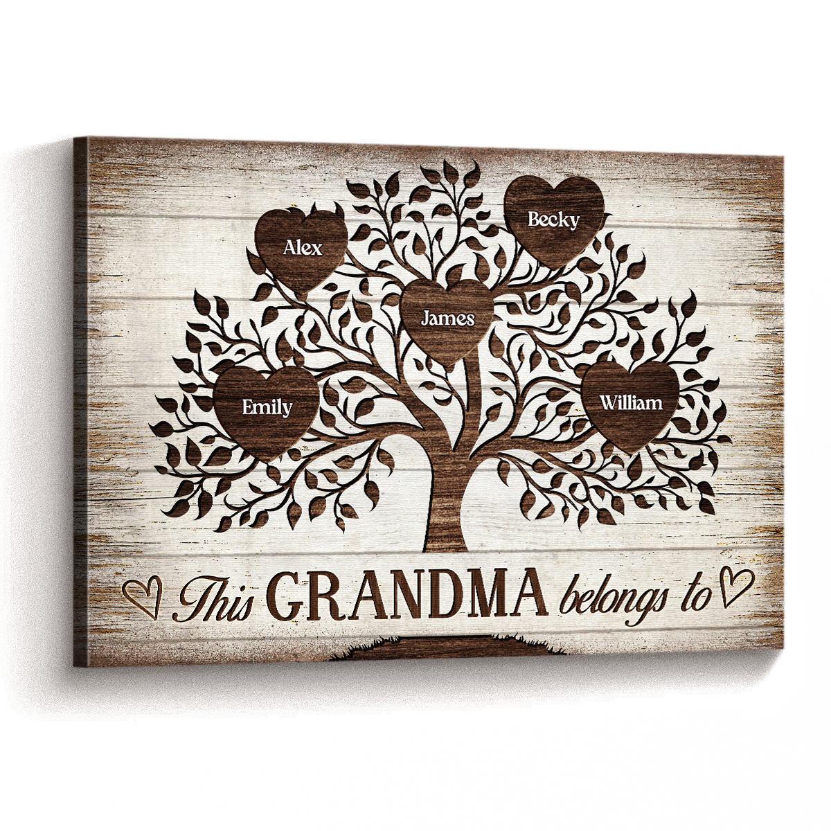 Belongs To Family - Customized Personalized Canvas - Gift For Family ...