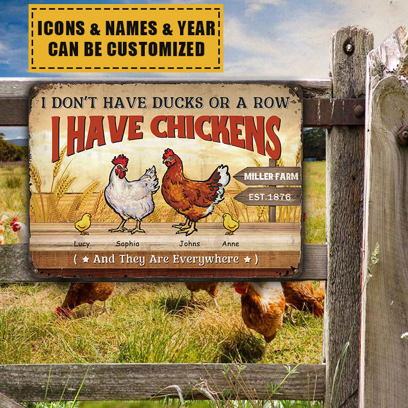Personalized Custom Metal Sign Farm Sign Chicken Sign I Have Chickens ...