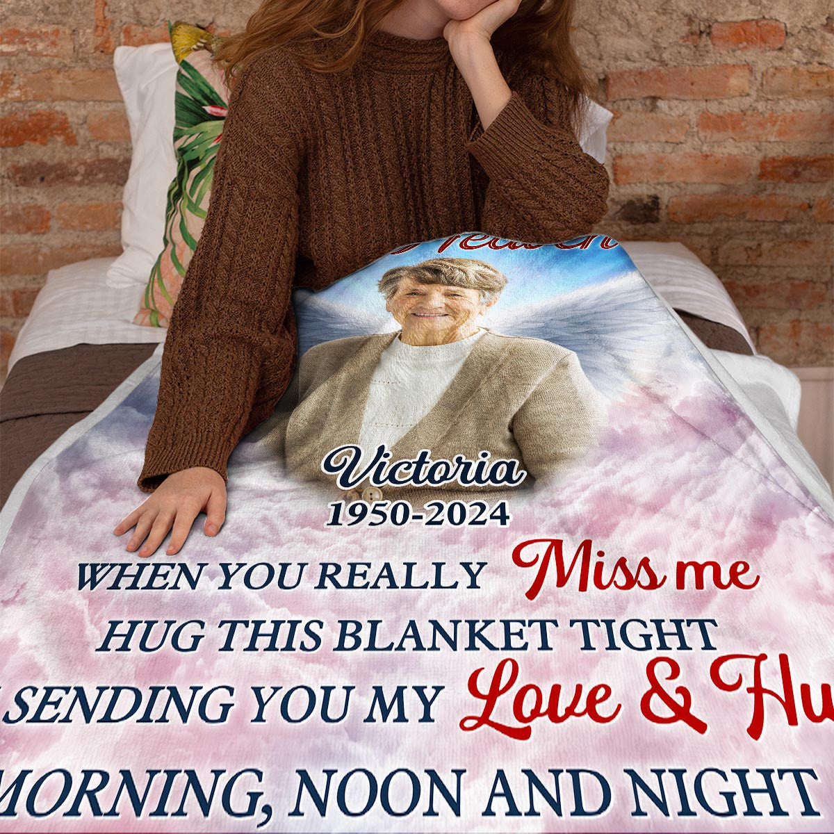 Custom Photo Angel Wings A Hug From Heaven - Personalized Customized ...