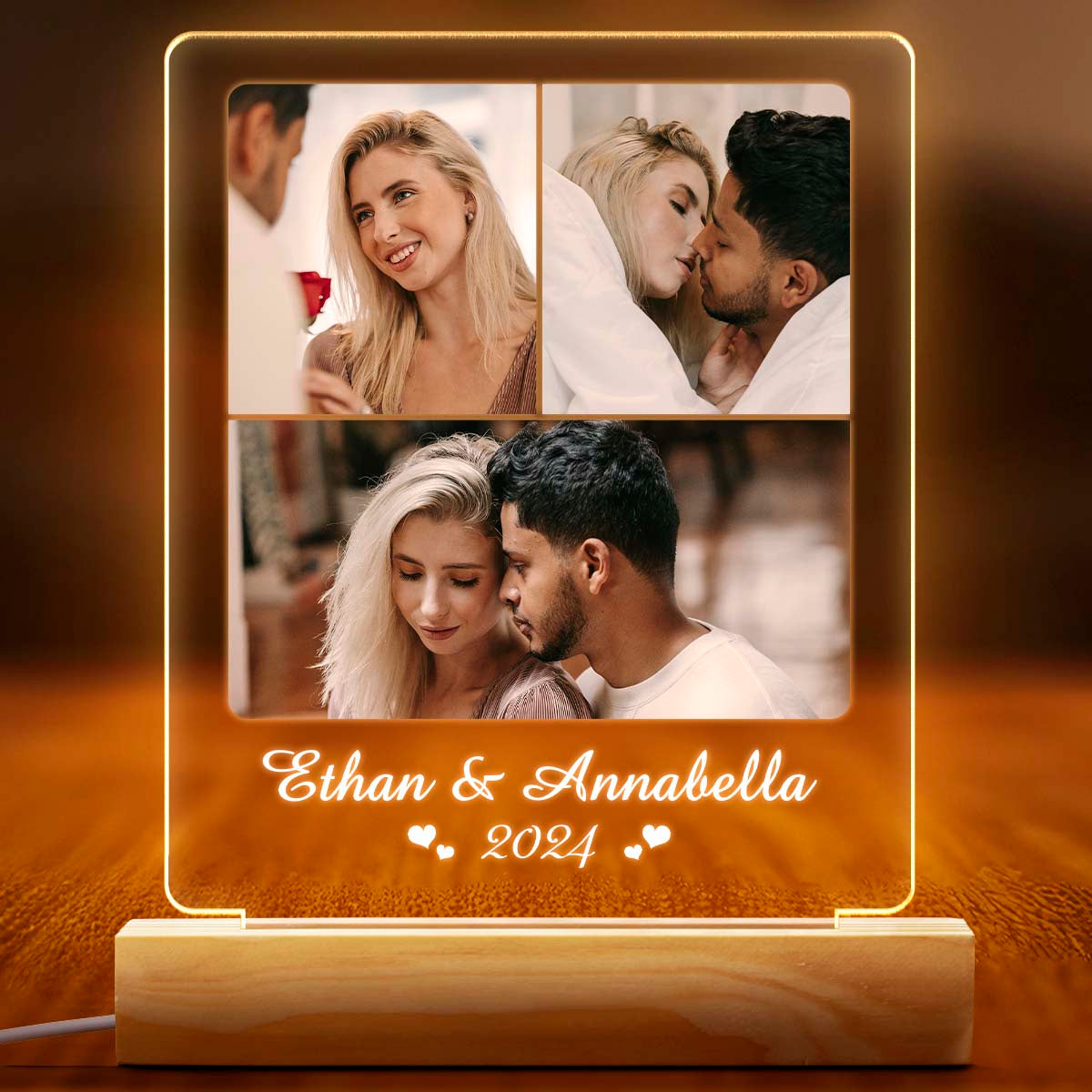 Custom Photo With Loved Ones - Personalized Customized 3D LED Light ...