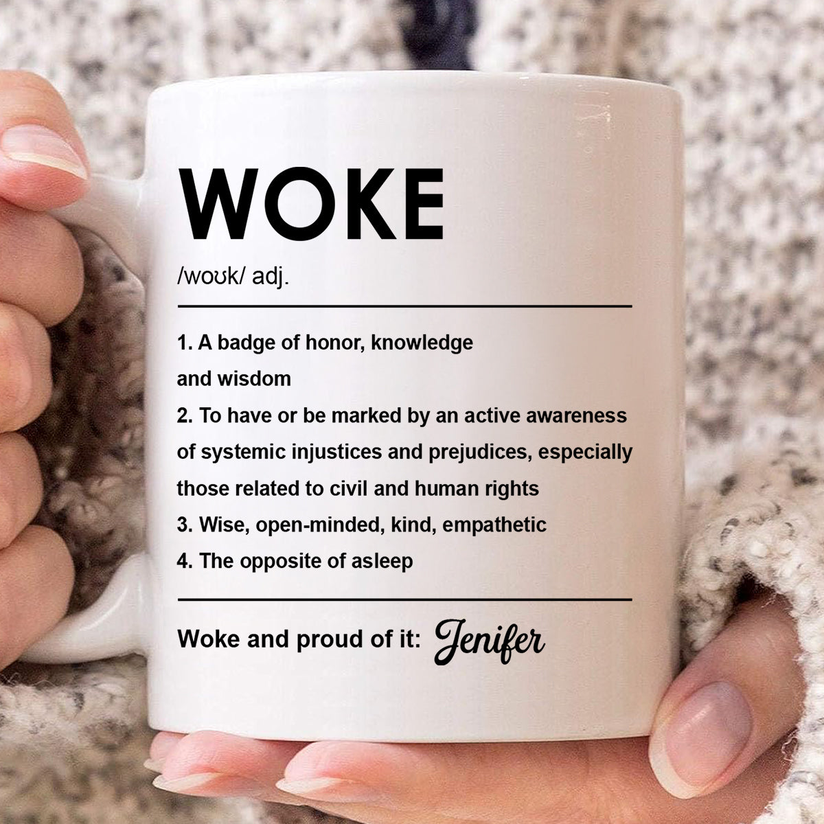 Woke Definition - Personalized Customized Mug - Gift For Coworkers ...