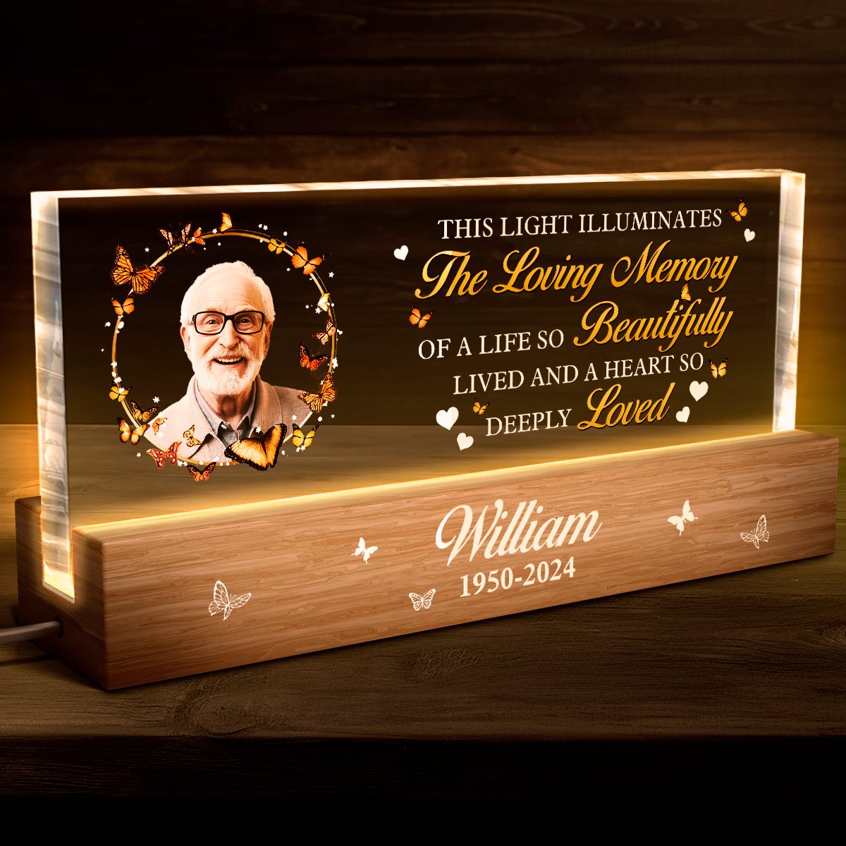 This Light Illuminates The Loving Memory - Personalized Acrylic LED ...