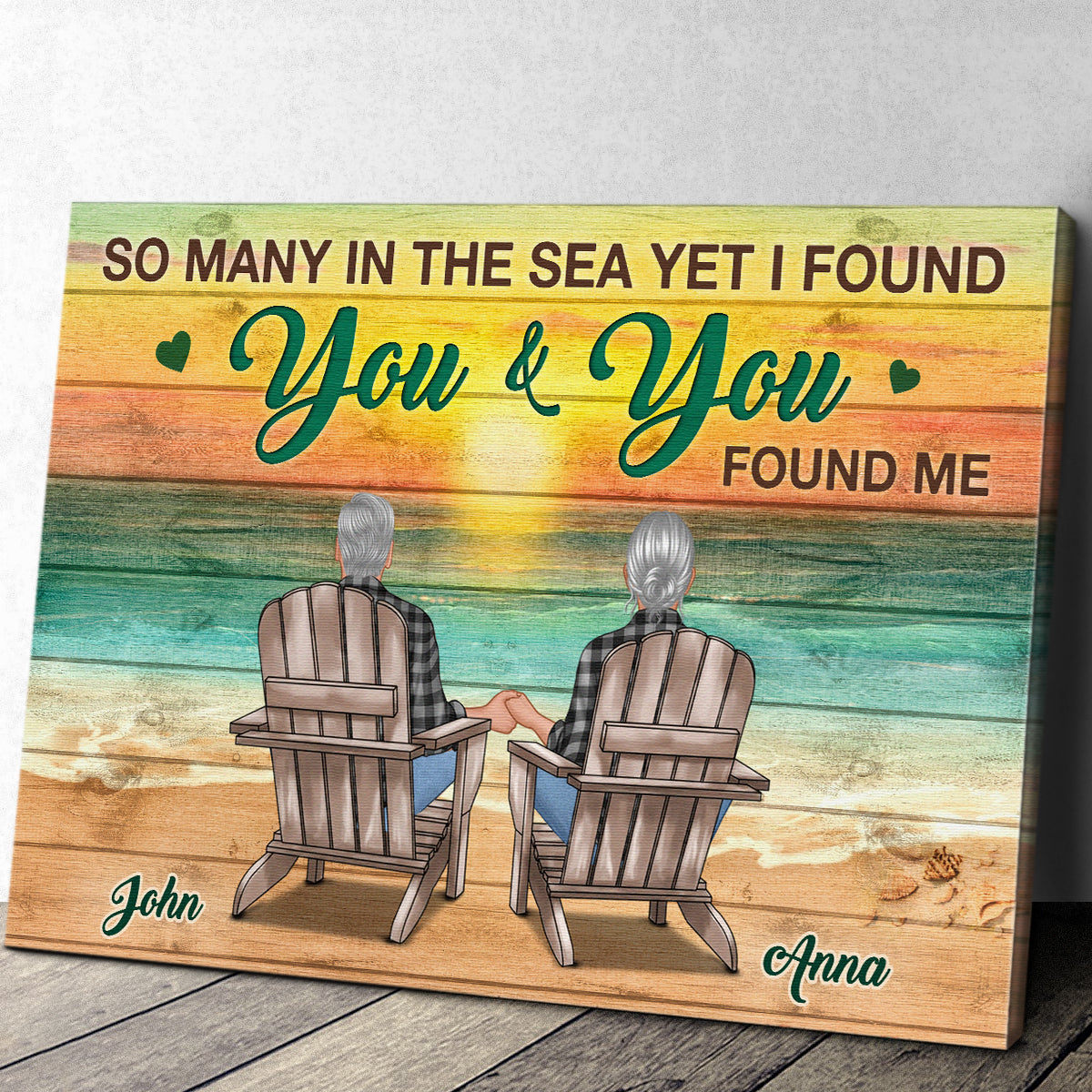 I Found You & You Found Me Gift For Him Her Personalized Custom Framed ...