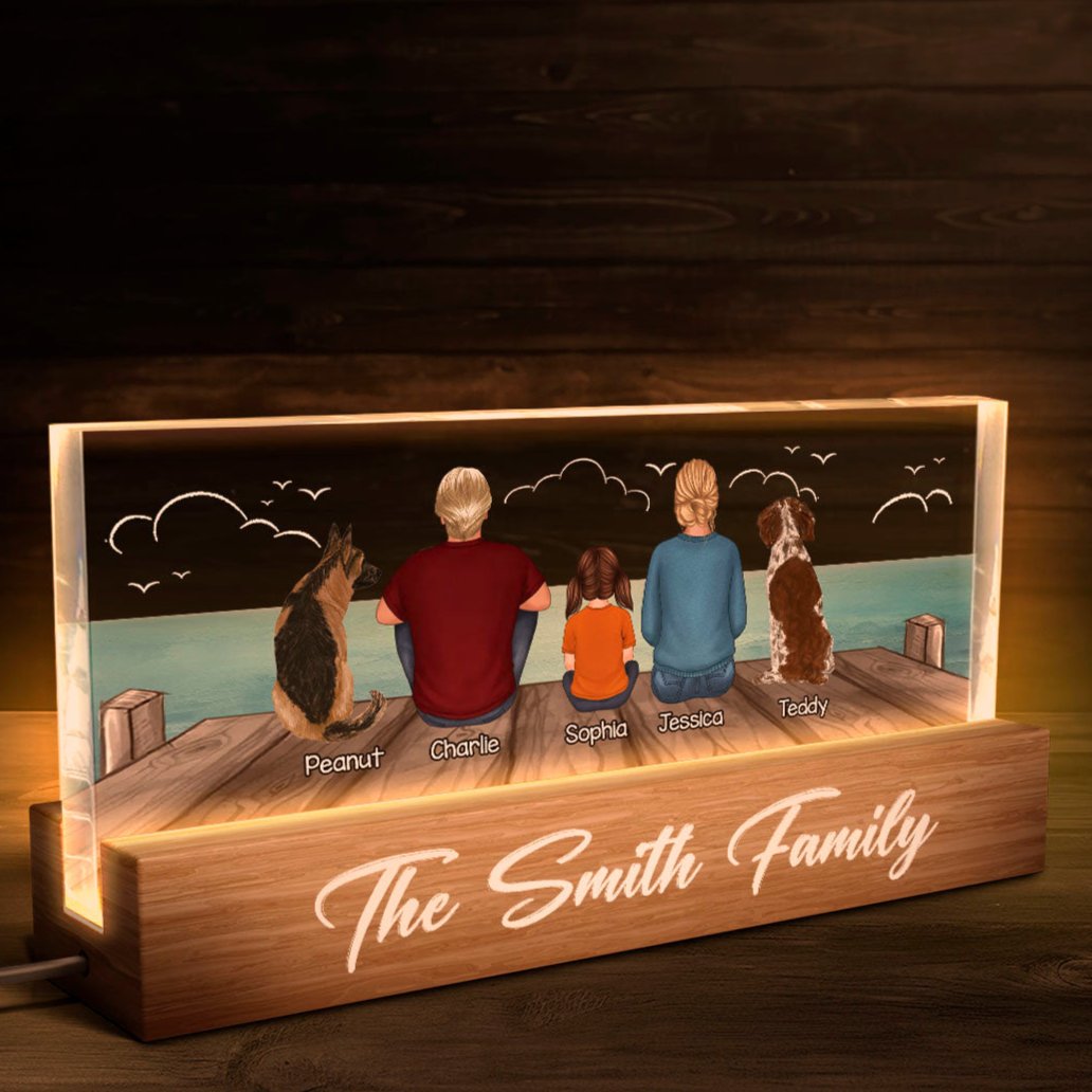 Family Sitting - Customized Acrylic LED Night Light - Gifts For Family ...