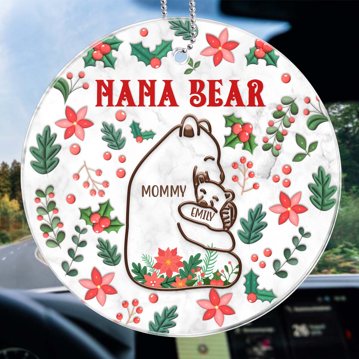 Mama Bear - Customized Personalized Car Ornament - Gift For Pet Mom ...