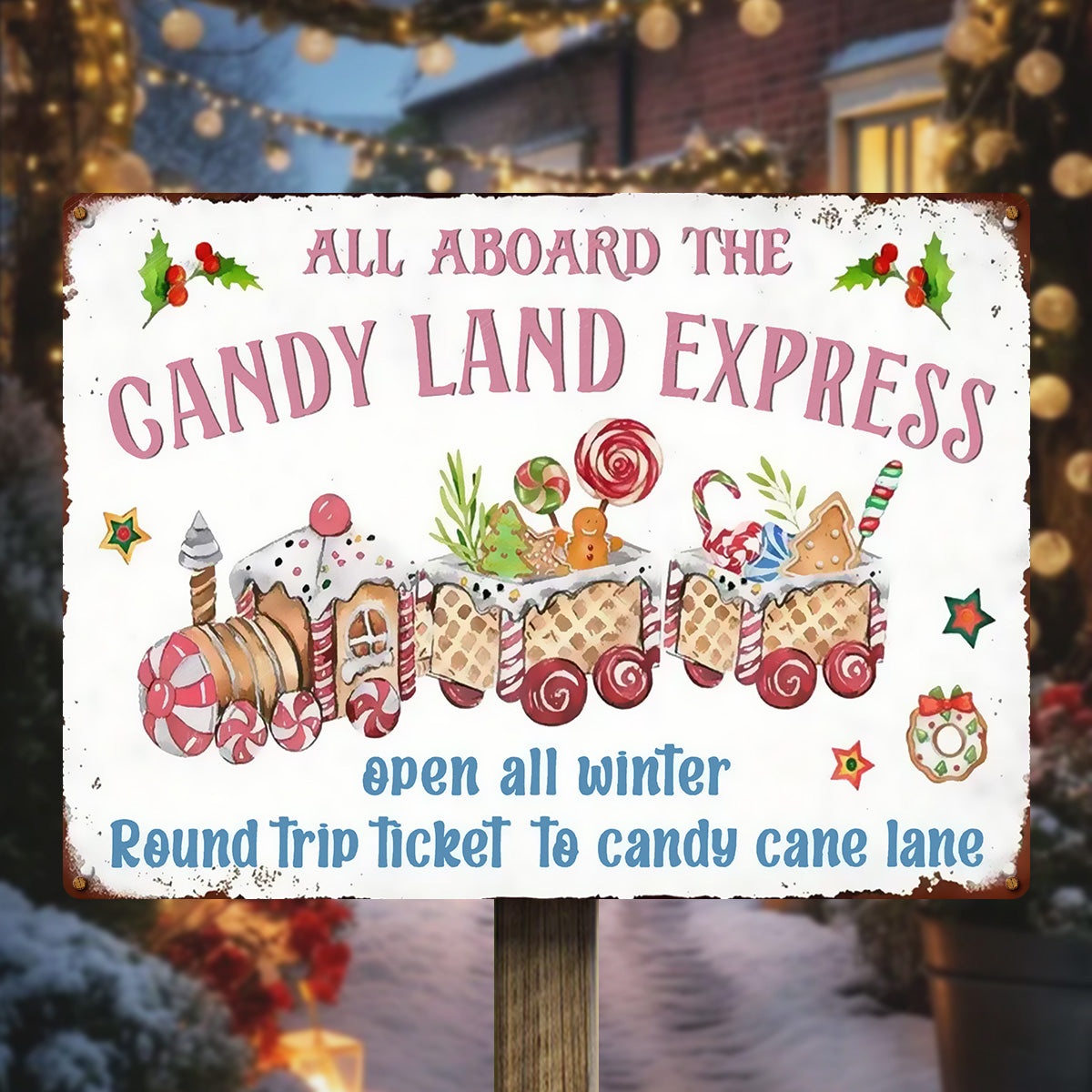 Candy Land Express - Christmas themed decoration - Christmas Gift Meta ...