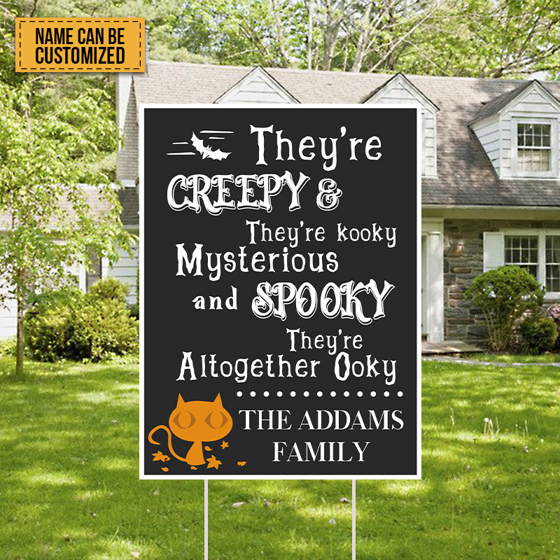 Personalized Yard Sign - Mysterious And Spooky - Halloween Gift ...