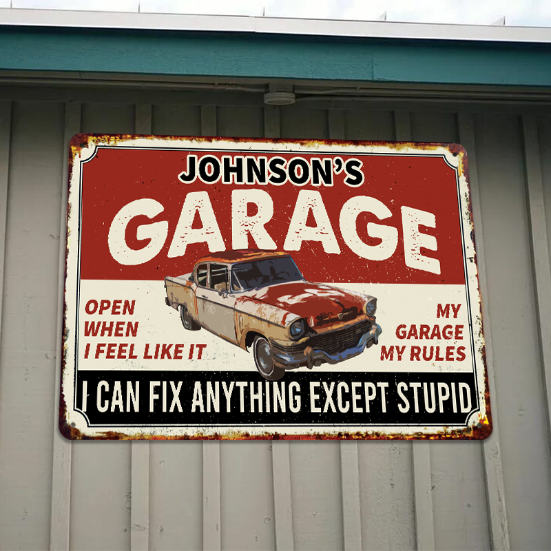 I Can Fix Anything - Garage Sign - Personalized Custom Classic Metal S ...