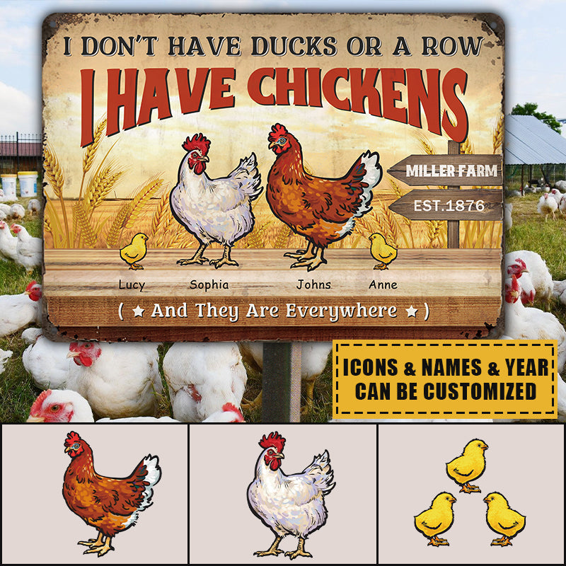Personalized Custom Metal Sign Farm Sign Chicken Sign I Have Chickens ...