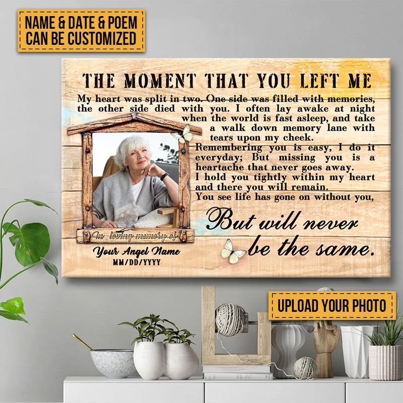 Custom Photo - As I Sit In Heaven - Personalized Memorial Canvas ...