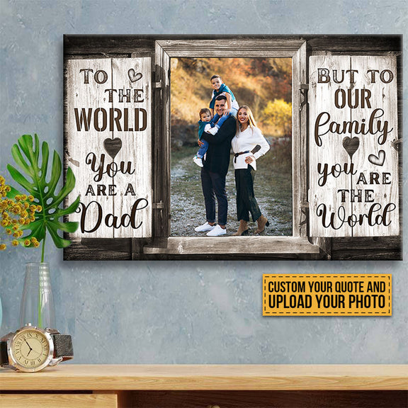 Custom Photo Personalized Custom Canvas Wall Art Father's Day Canvas G ...
