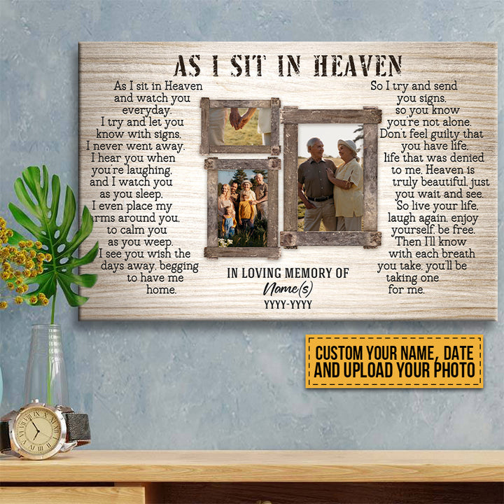 Custom Photo - In Memory Gift For Loss - Personalized Memorial Canvas ...