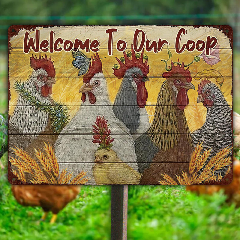 Funny Chicken Coop Sign Fluffy Hut Chicken Coop Sign Large Rustic Coun ...