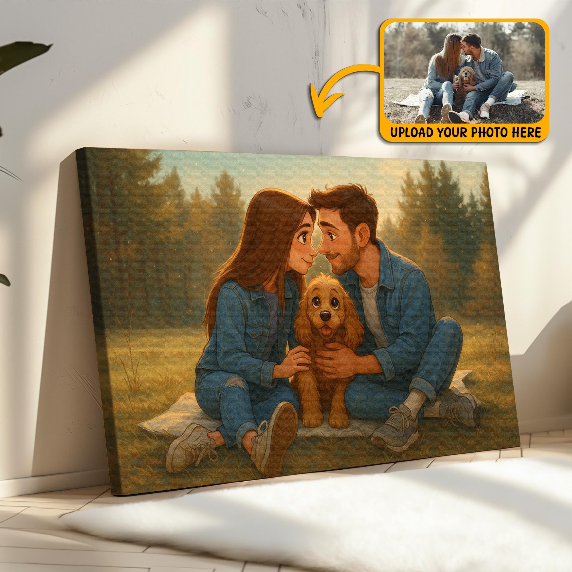 Cartoonize Family Photo Disney Style - Turn Your Photo to Cartoon Canv ...