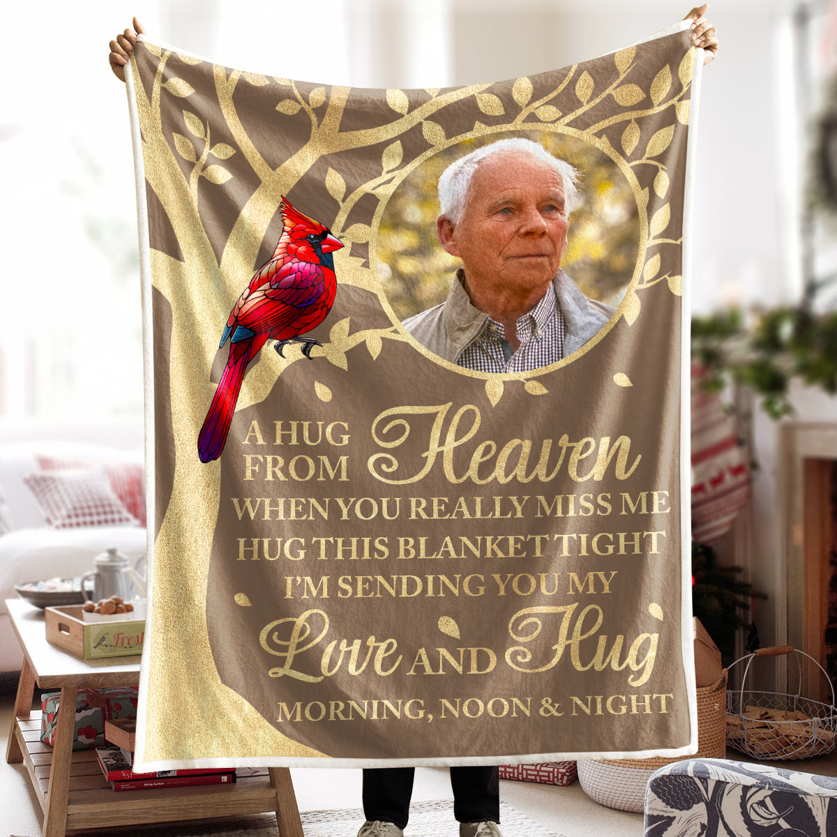 Love And Hugs From Heaven - Customized Personalized Blanket - Sympathy ...