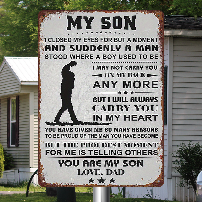 You Are My Son - Personalized Metal Sign - Gift For Dad Father's Day G ...