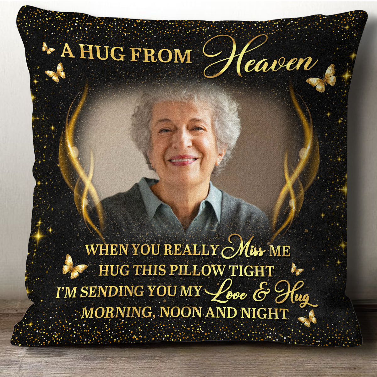A Hug From Heaven Custom Photo Pillow - Customized Personalized Pillow ...