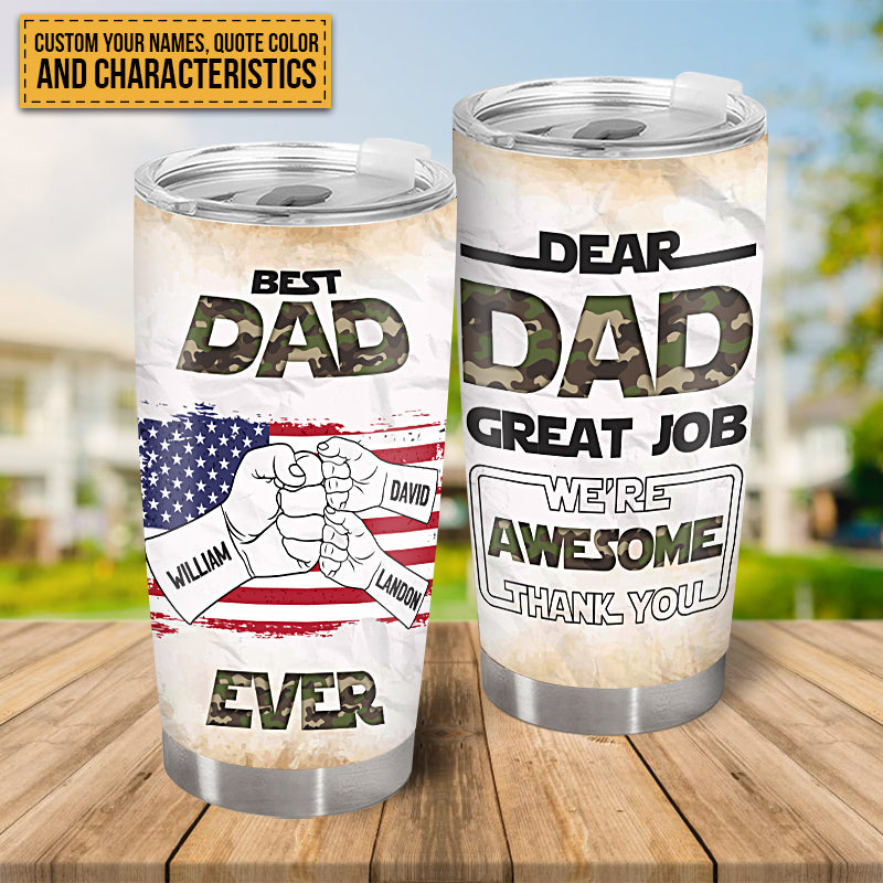 Dear Dad, Great Job, Thank You - Gift For Best Dad - Father's Day Pers ...