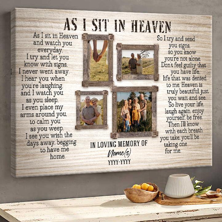 Custom Photo - In Memory Gift For Loss - Personalized Memorial Canvas ...