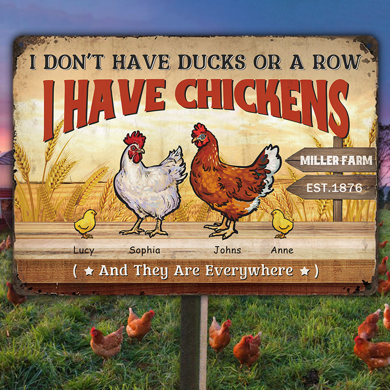 Personalized Custom Metal Sign Farm Sign Chicken Sign I Have Chickens ...