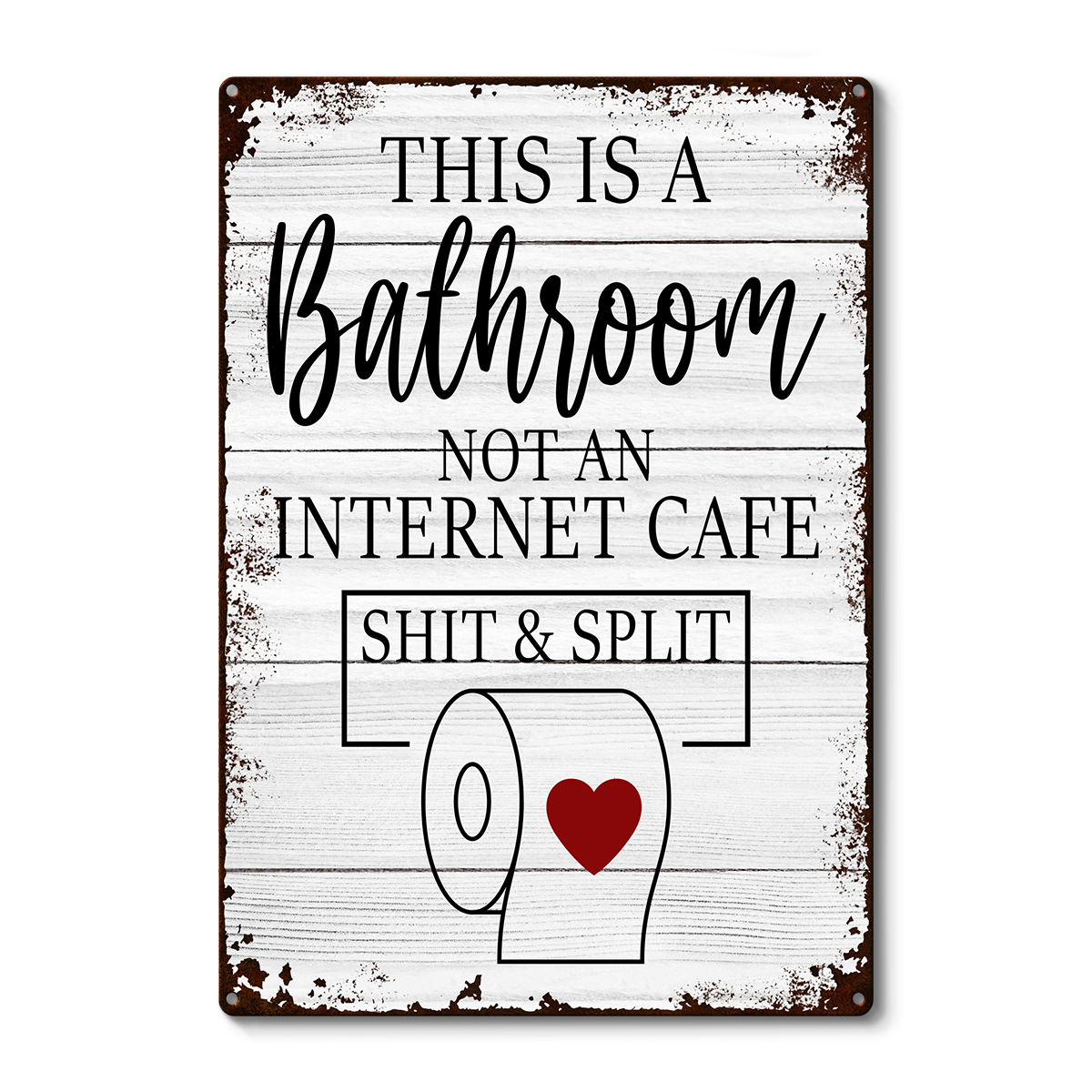 Funny Sarcastic Metal Tin Sign Bathroom Decor Wall Decor Signs This Is ...