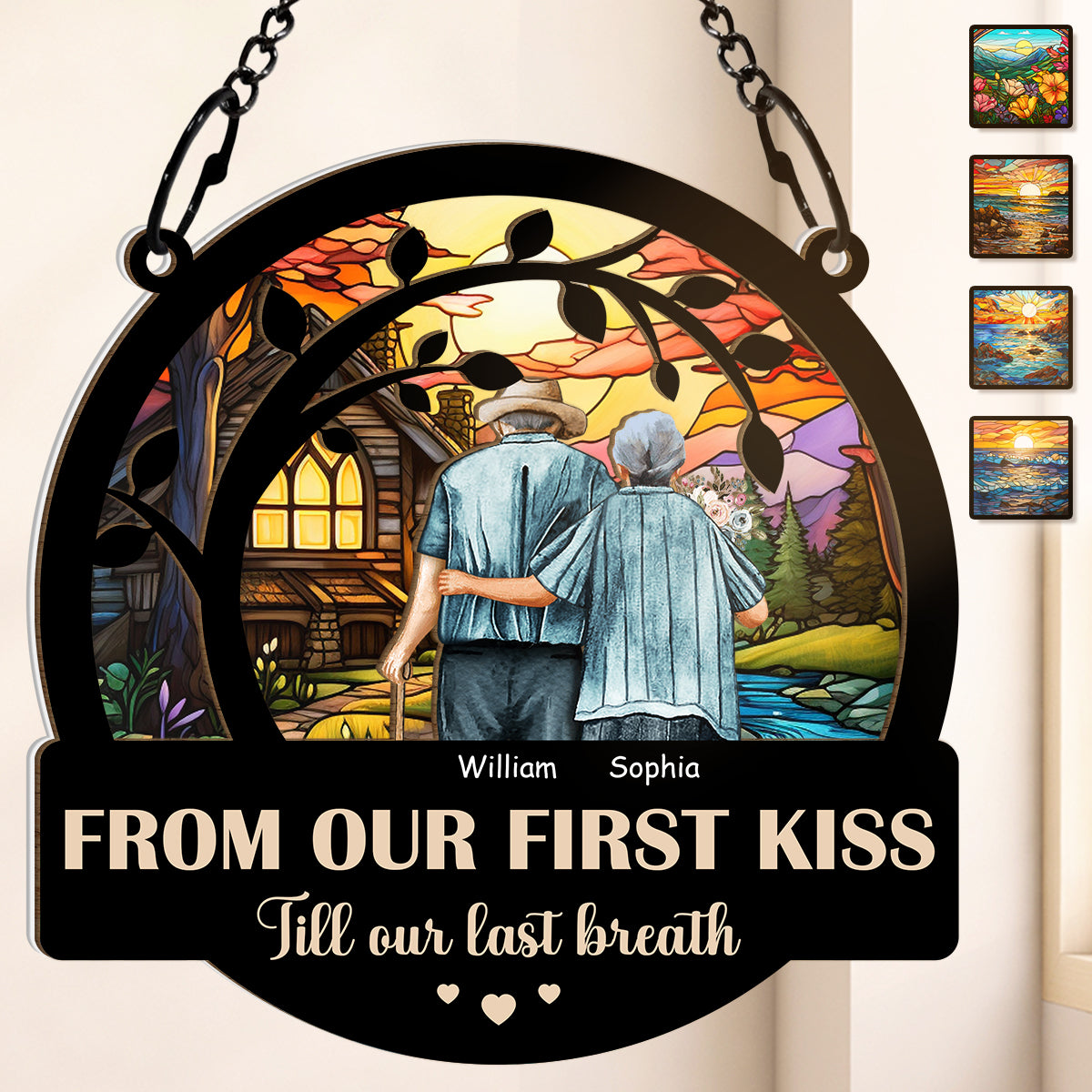 From Our First Kiss - Customized Personalized Window Suncatcher Orname ...