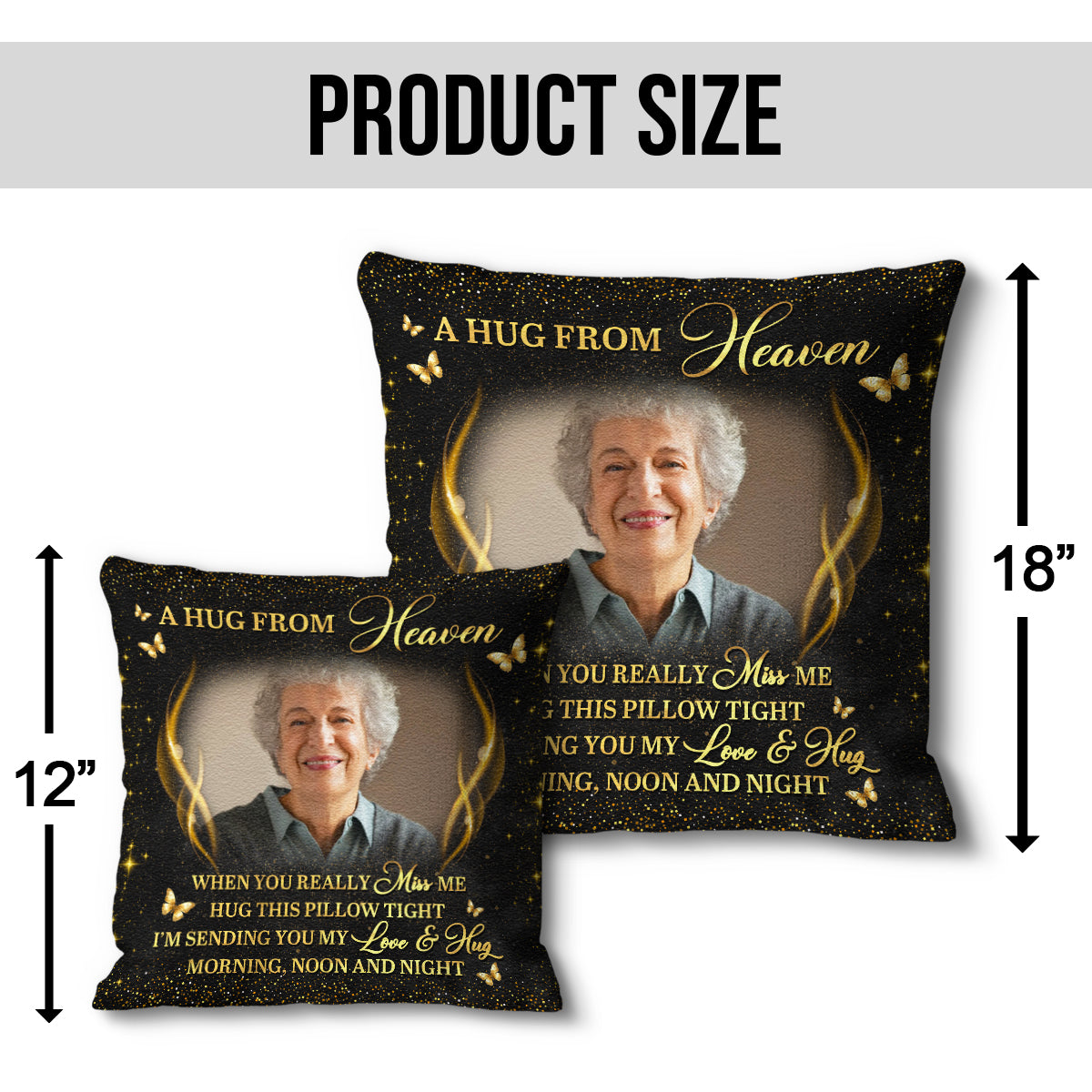 A Hug From Heaven Custom Photo Pillow - Customized Personalized Pillow ...