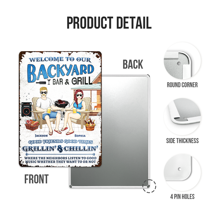 Welcome To Our Swimming Poolside - Pool Sign - Personalized Custom Met ...