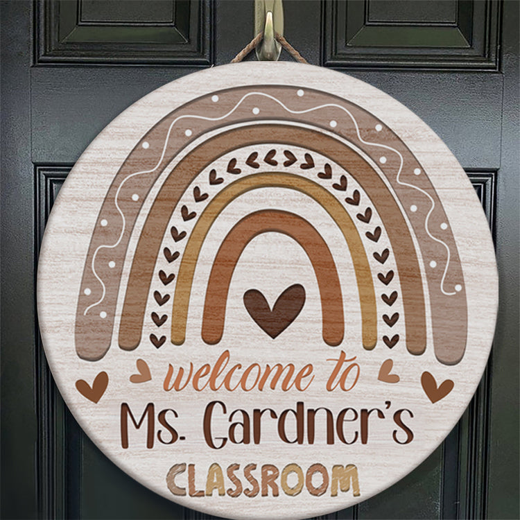 Personalized Classroom Door Sign, Teacher Welcome Sign, Teacher Gift ...