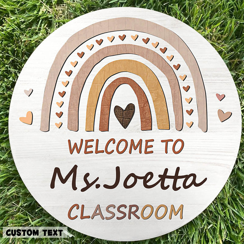 Personalized Door Sign Teacher Sign Teacher Name Sign Back To School ...