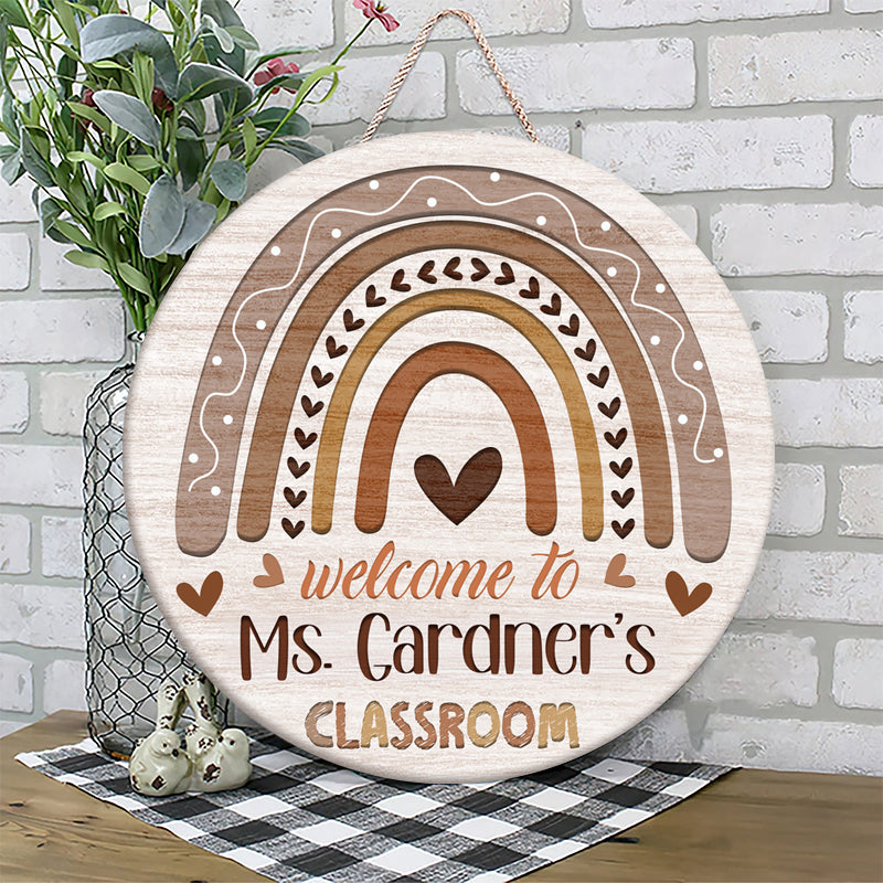 Personalized Classroom Door Sign, Teacher Welcome Sign, Teacher Gift ...