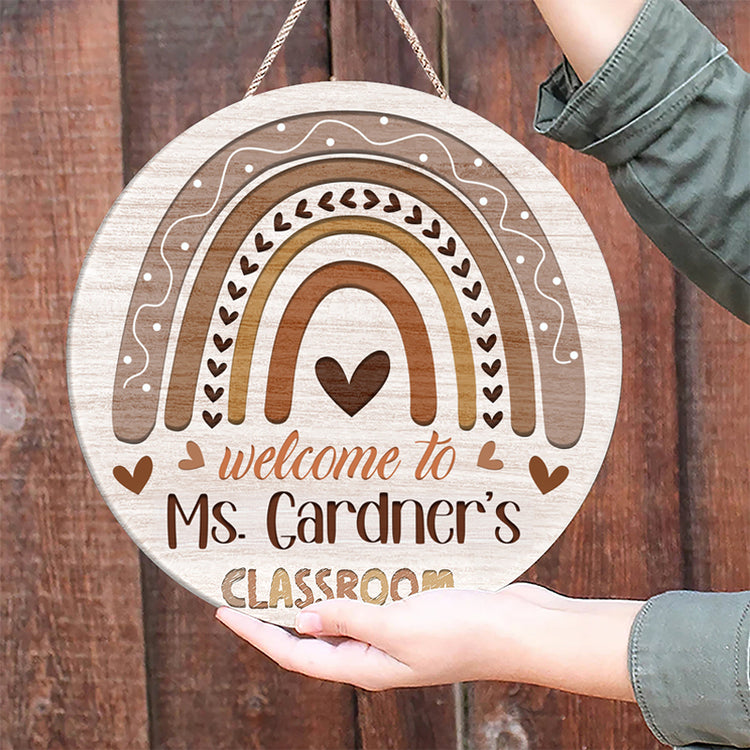 Personalized Classroom Door Sign, Teacher Welcome Sign, Teacher Gift ...