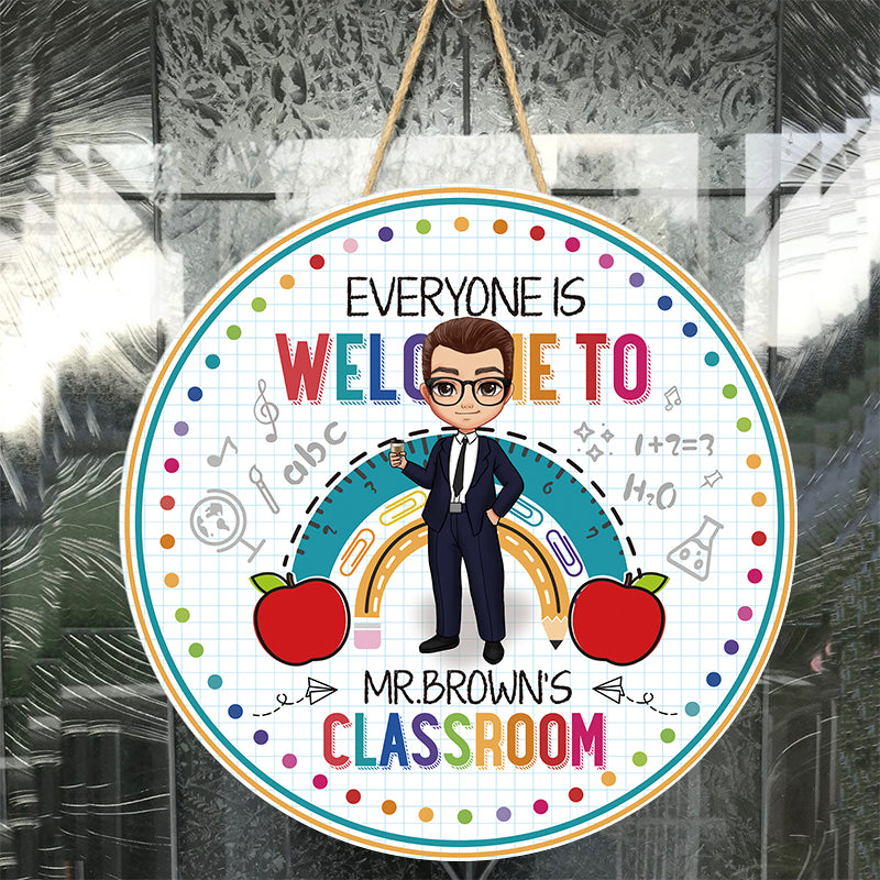 Welcome To My Classroom - Personalized Round Wood Sign - Back To School ...