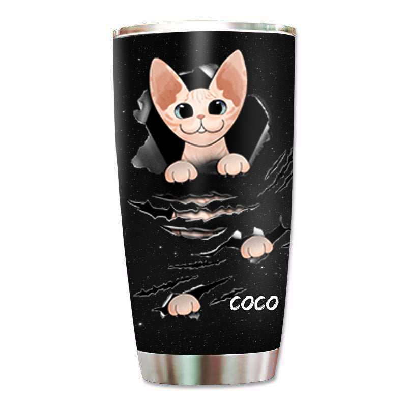 Metal Scratch Cats Tumbler - Gift For Cat Lover - Personalized Custom ...