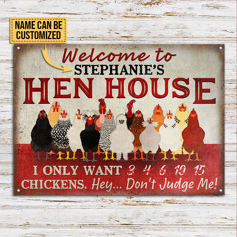 Chicken Coop Hen House Welcome Custom Classic Metal Signs – Thesunnyzone